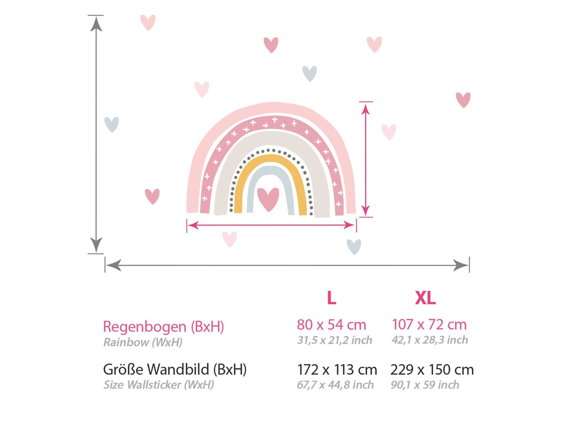 Grandora Wall Sticker Rainbow Wall Sticker Self-adhesive - Etsy