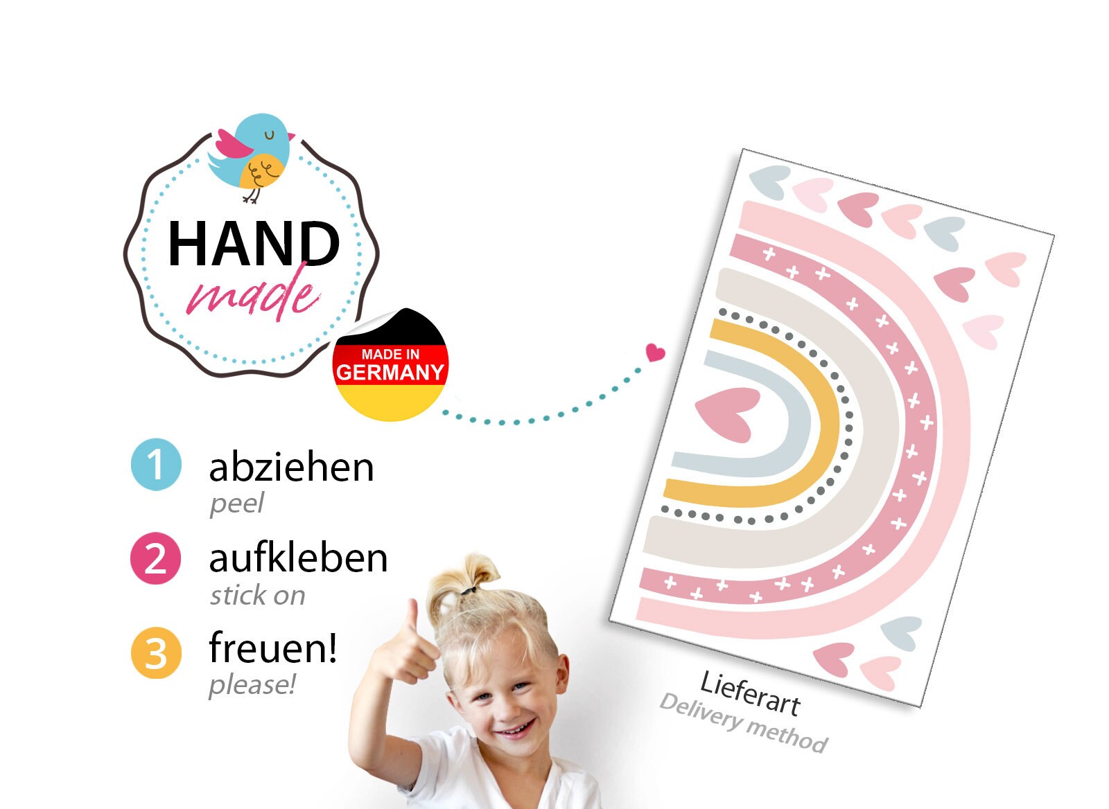 Grandora Wall Sticker Rainbow Wall Sticker Self-adhesive - Etsy