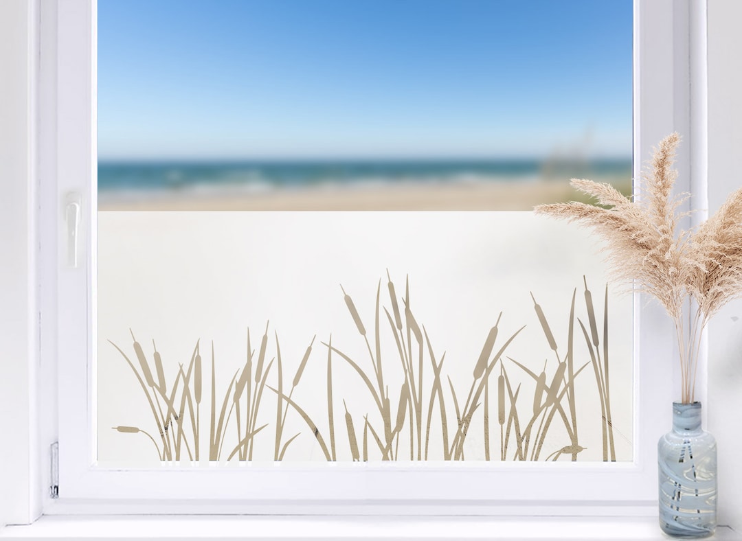 Privacy Film Grass Frosted Glass Film Window Film Grasses Sticker Glass ...