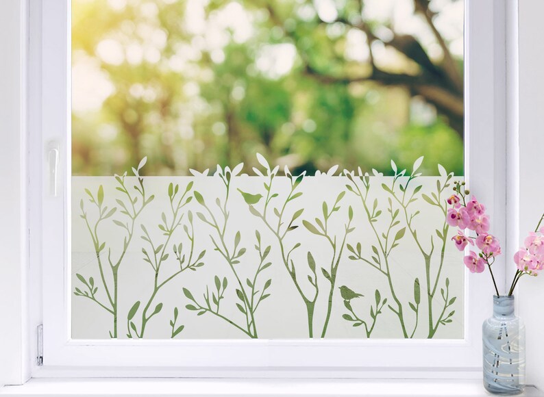 Window Film Grass Branch Privacy Film Window Frosted Glass - Etsy