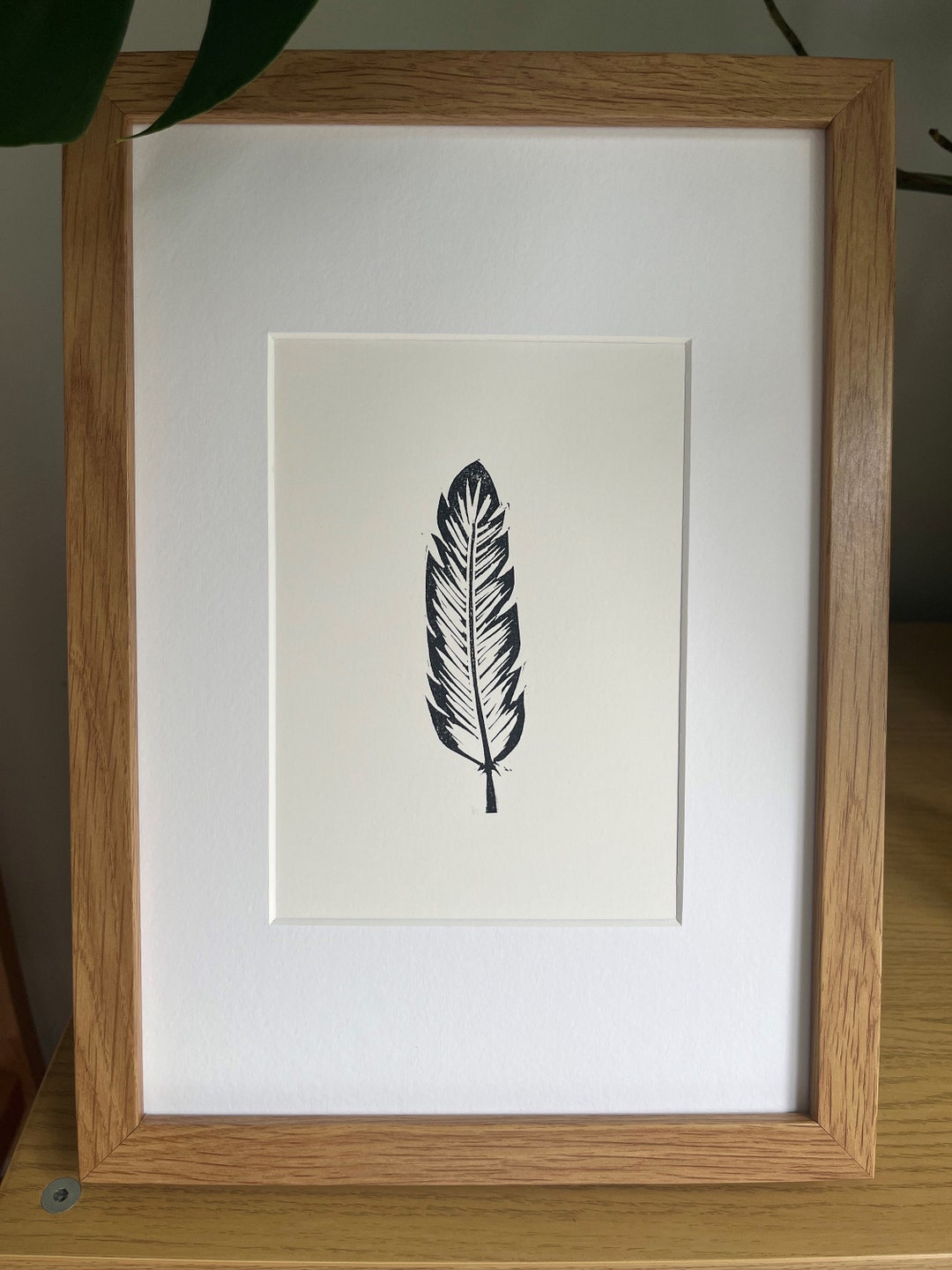 Handmade Feather Original A5 Lino Print | Relief Print | Original Art ...