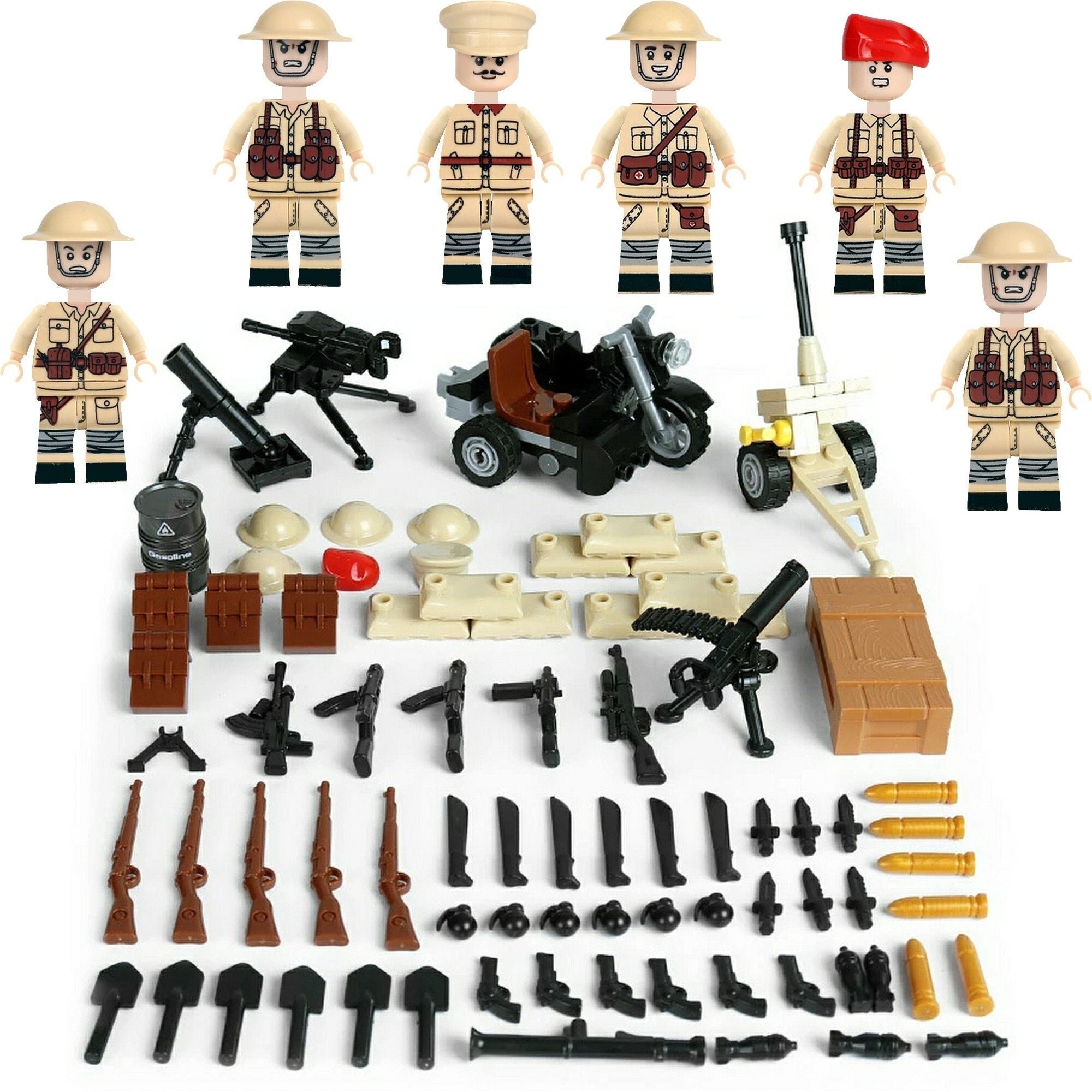 WW2 British Army Rifleman (Mid-late War) LEGO Minifigure United Bricks ...