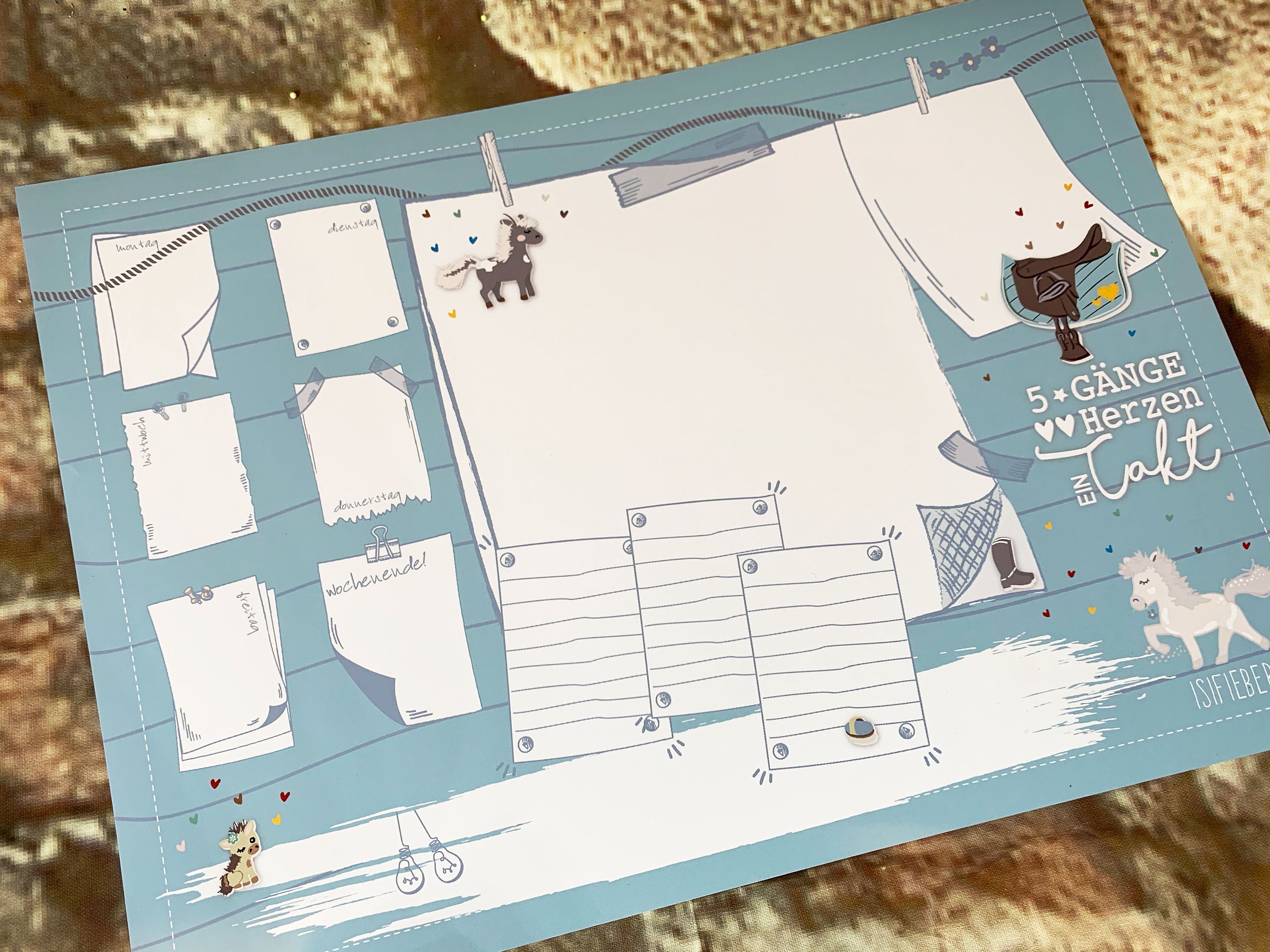 Office Home & Living painting pad underlay with Icelandic horse paper ...