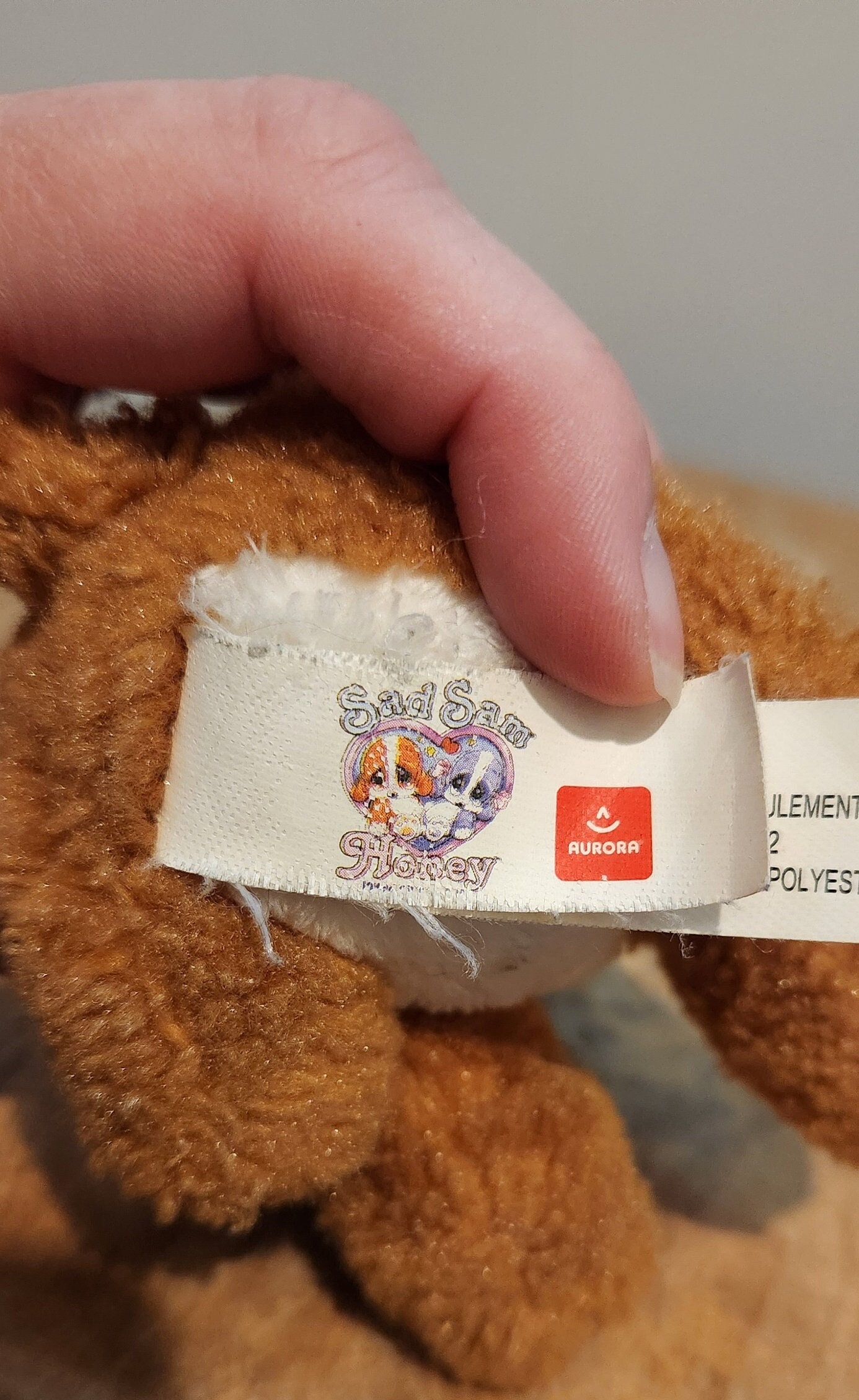 Vtg Sad Sam Aurora 80s Mini Plush Toy Basset Hound Dog, Puppy Eyes ...