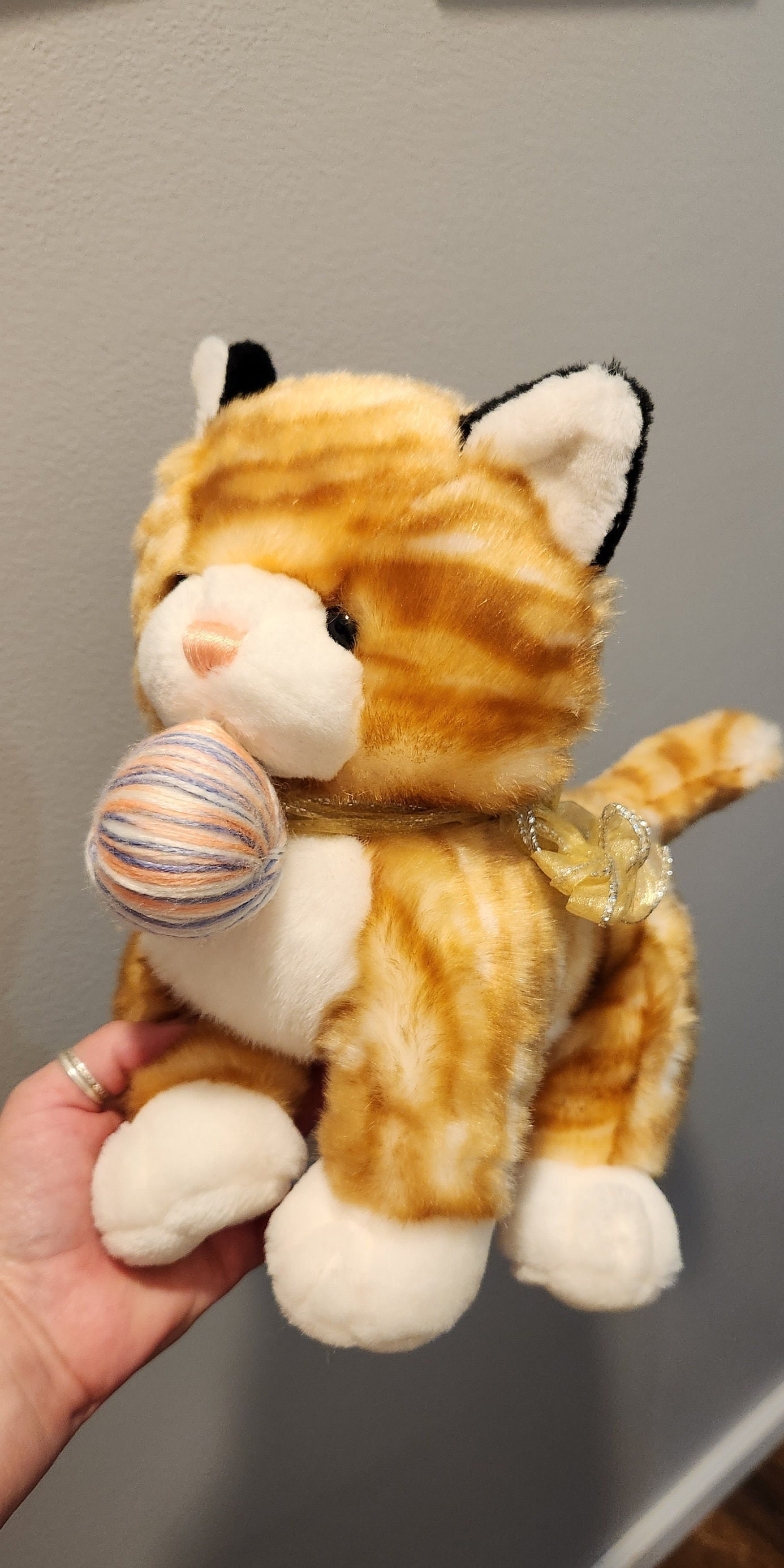 Orange and White Striped Tabby Plush Cat Kitten Stuffed - Etsy