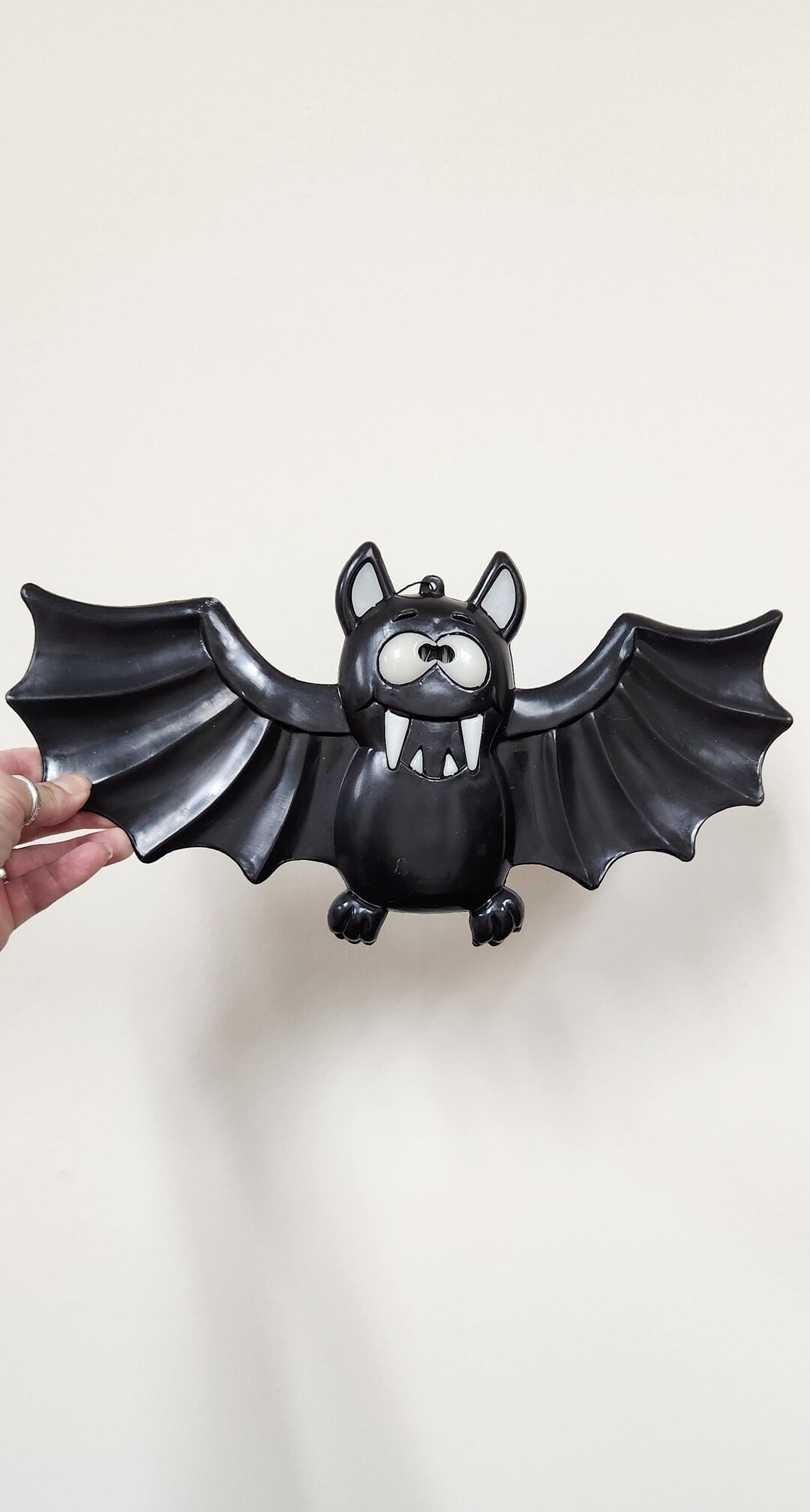 Vintage Halloween Decor 1990 Spearhead Goofy Black Bat With - Etsy