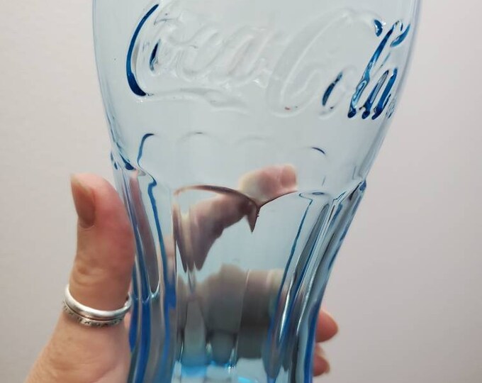 Vintage Icy Blue Coke Coca-cola Soda Drinking Glasses Tumblers, Ocean ...