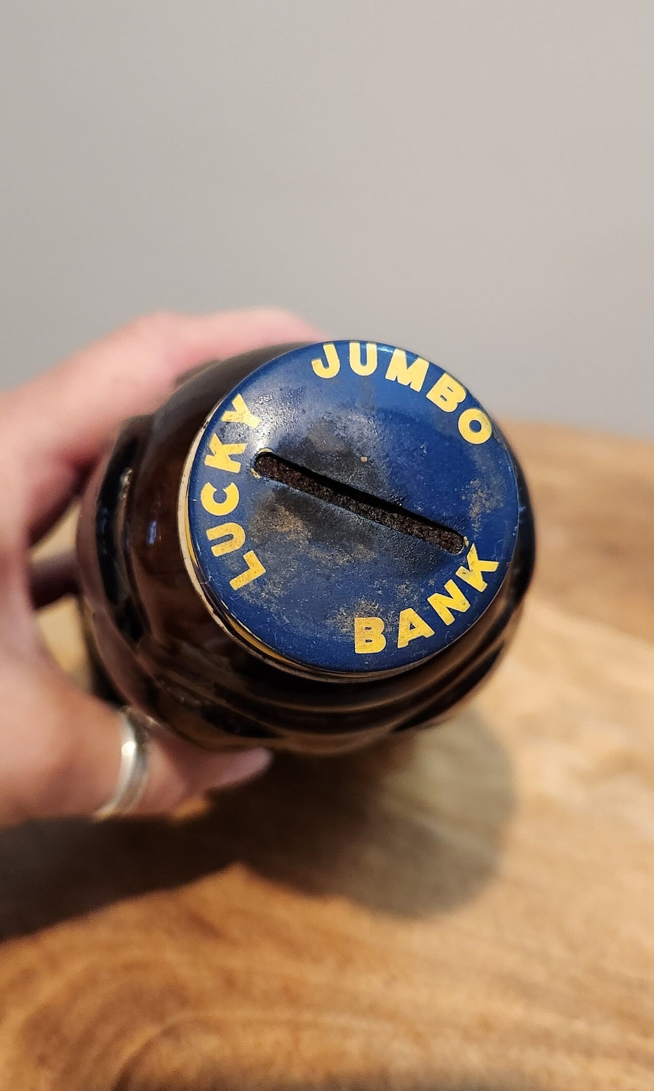 Vintage Glass Elephant Coin Bank, Castle Products, Lucky Jumbo Bank ...