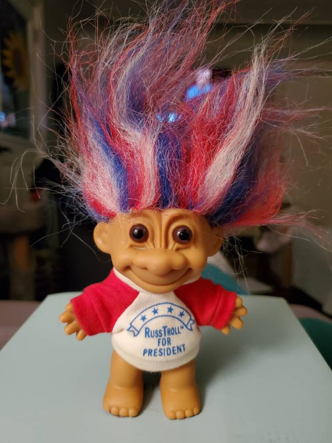 Vtg 80s Original Russ Troll for President With Red, White and Blue Hair ...