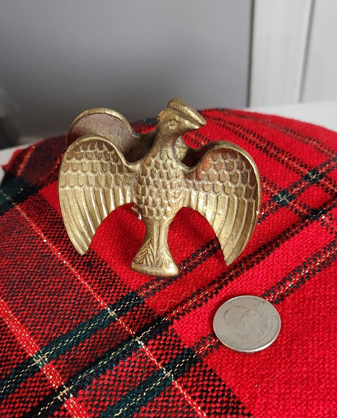 Vintage Brass Eagle Paperclip, Eagle Paperweight, Office Desk Decor ...