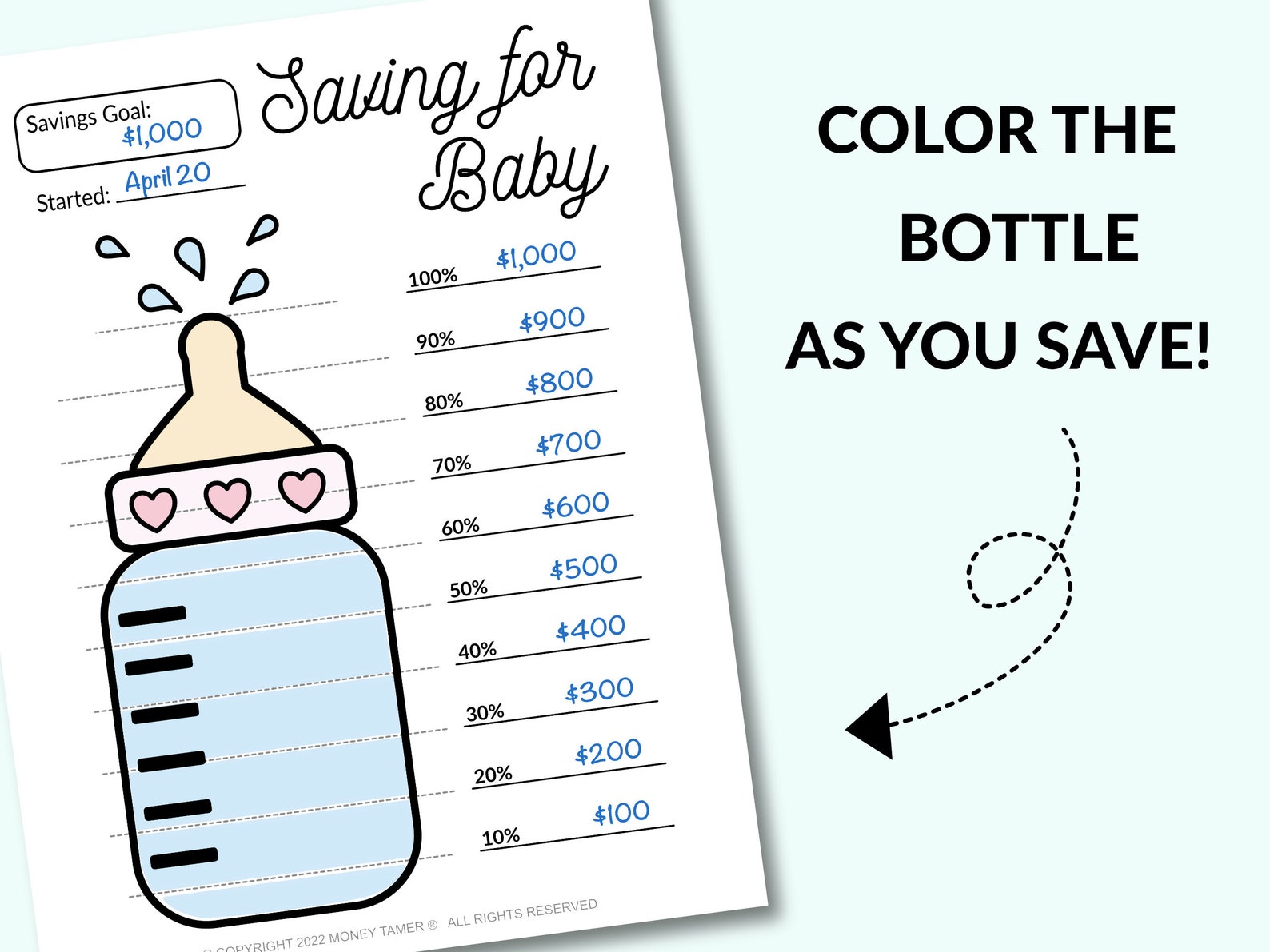 Baby Fund Tracker Saving for a Baby Baby Fund Savings Tracker Baby Fund ...