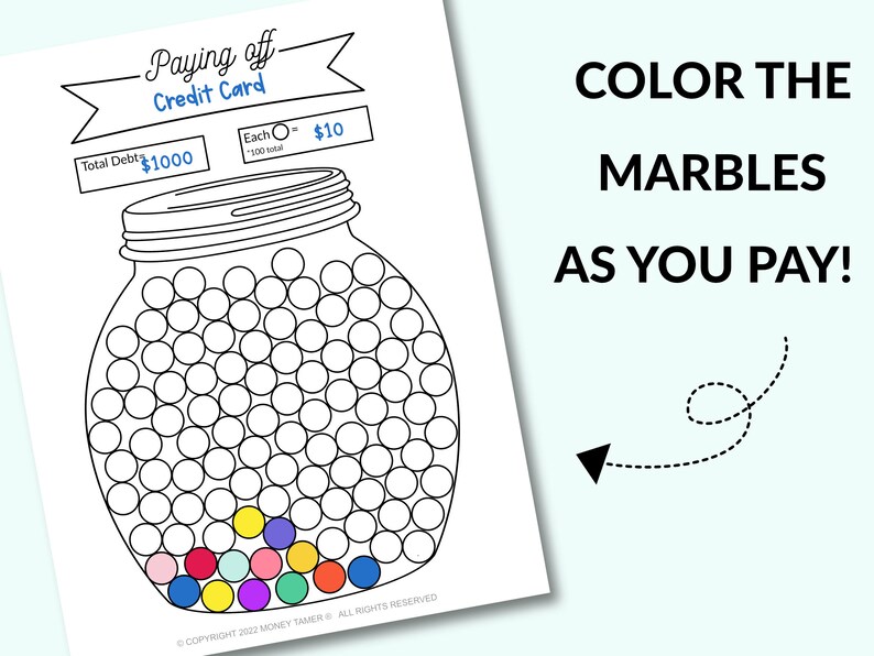 Debt Payoff Tracker Jar Printable Debt Payoff Tracker Coloring Sheets ...
