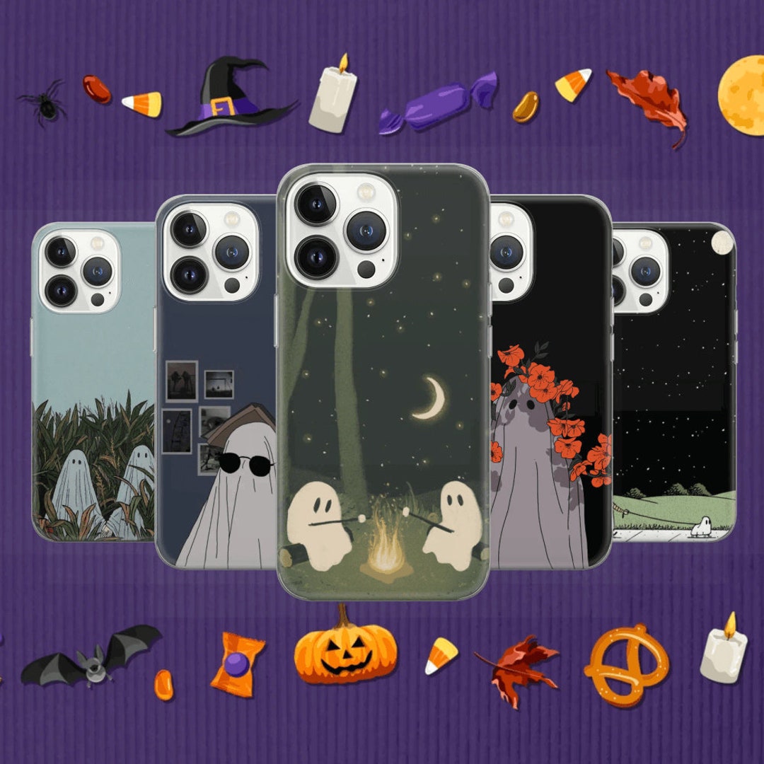 Ghost Phone Case Lonely Spooky Cover for iPhone 17 16 15 13 12 Pro 11 ...