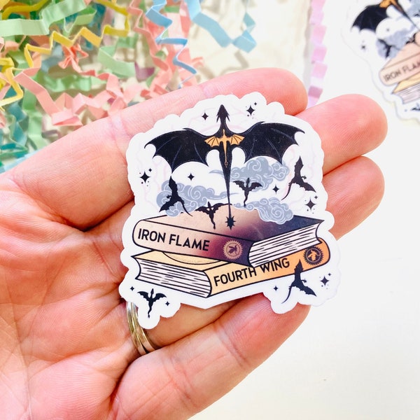 Fourth Wing Book Stack Stickers - Etsy