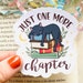 Just One More Chapter Sticker, Cats and Books Sticker, Cat Sleeping on ...