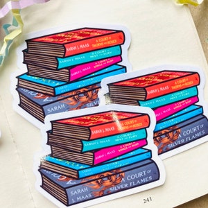Acotar Book Stack Sticker, Sarah J Maas Sticker, ACOTAR Merch, Rhysand ...