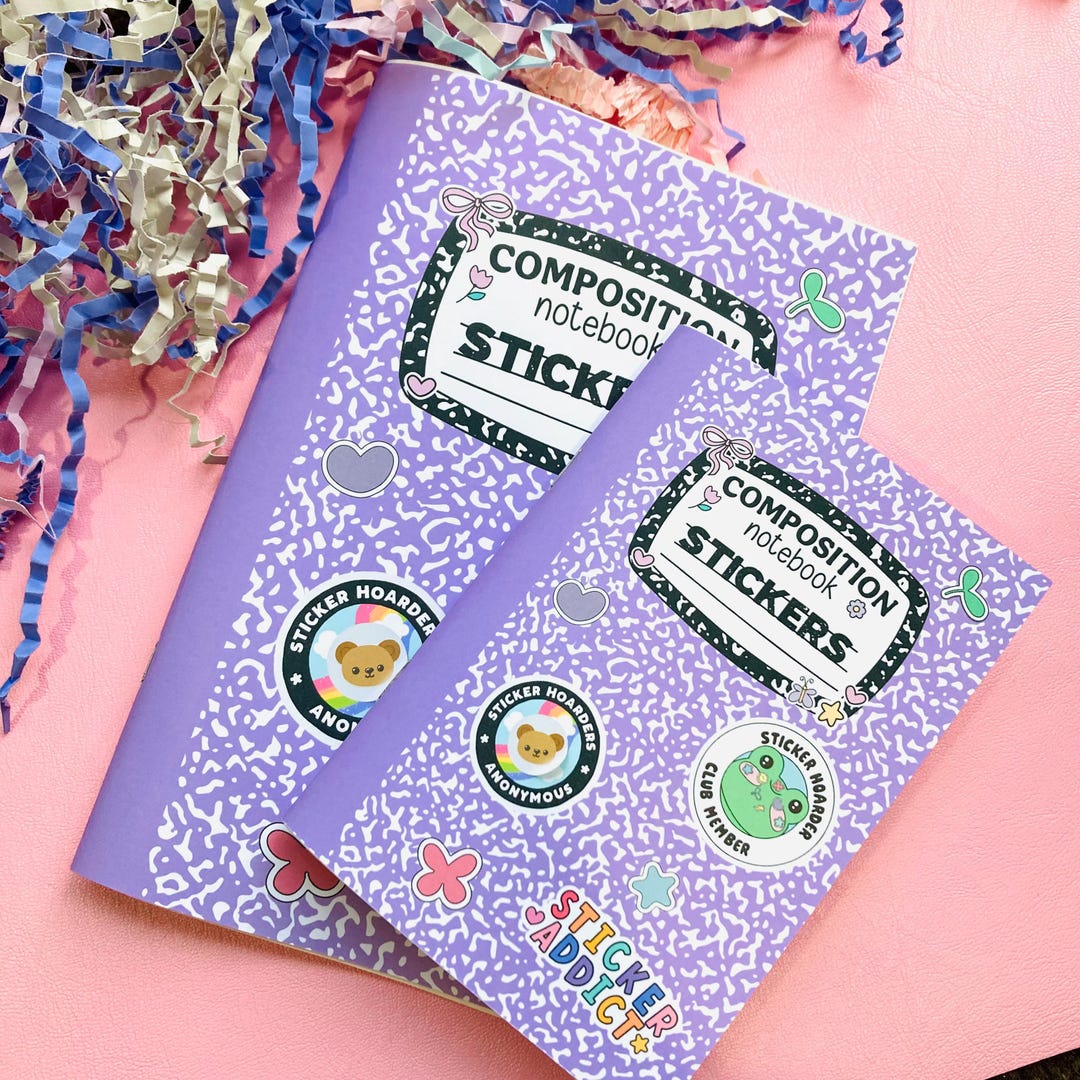 A5 & A6 Composition Notebook Mini Portable Double Sided Reusable ...
