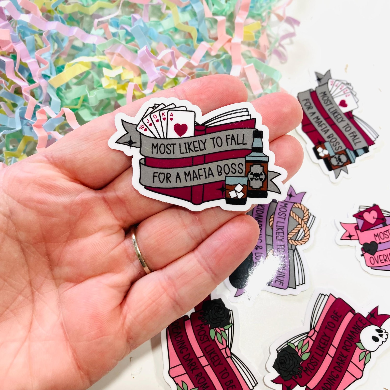 Most Likely Reading Dark Romance Sticker, Water Resistant Vinyl Sticker ...