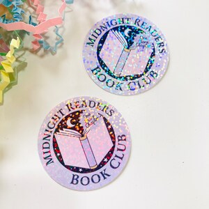 Midnight Readers Book Club Sticker, Bookish Sticker, Sticker for Kindle ...