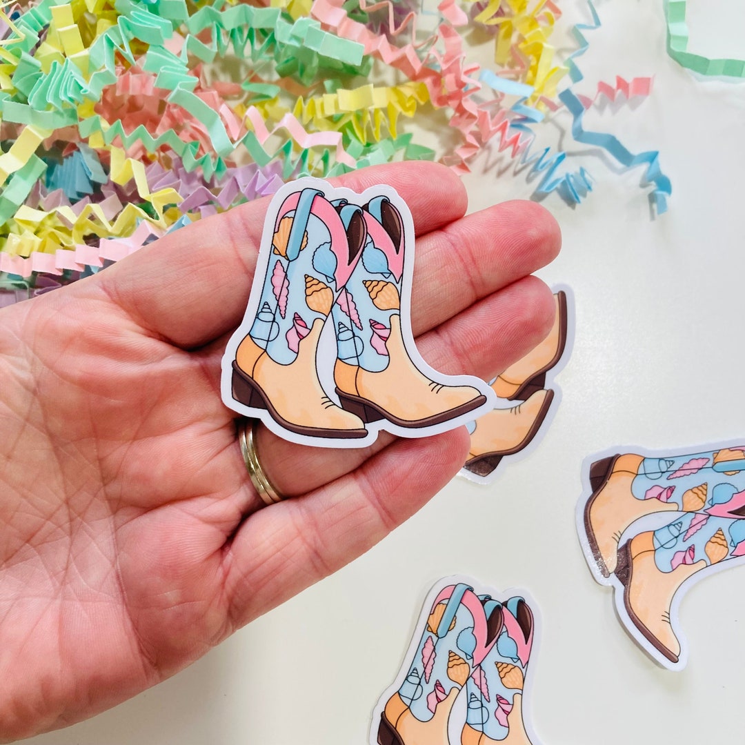 Summer Cowgirl Boots Sticker, Coastal Cowgirl Sticker, Cowgirl Era ...
