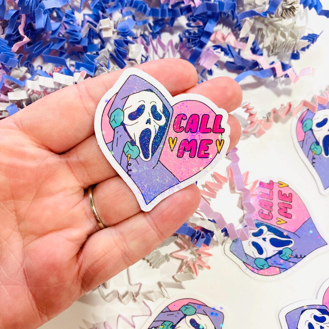 Call Me Heart Horror Movie Icon Vinyl Sticker, Pastel Goth Stickers ...