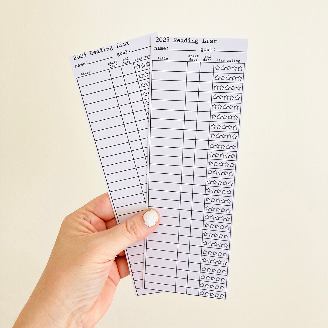 Reading Log Bookmark, Book Tracker Bookmark, Library Card Bookmark ...