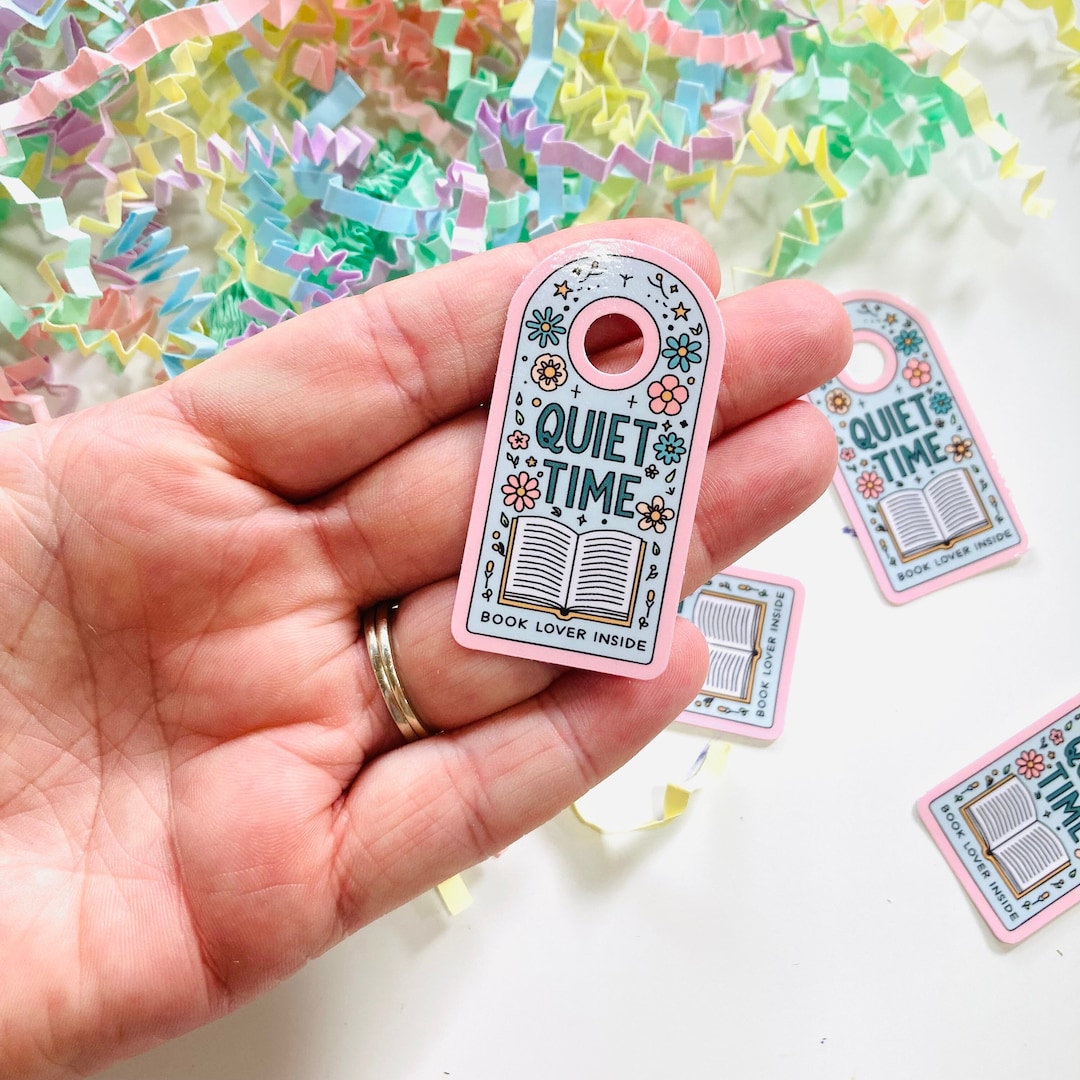 Quiet Time Sticker, Do Not Disturb Door Hanger, Bookish Sticker Club ...