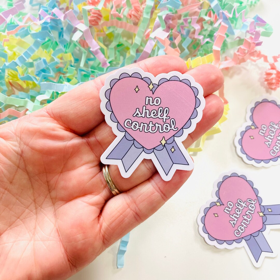 No Shelf Control Medal Sticker, Bookish Girly Sticker, Book Stickers ...