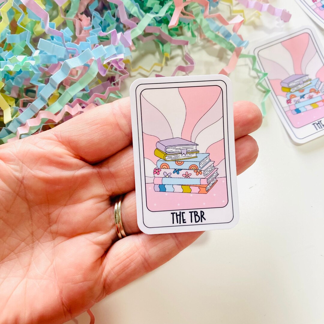 The TBR Tarot Card Sticker, Bookish Tarot Card, Book Stickers for ...