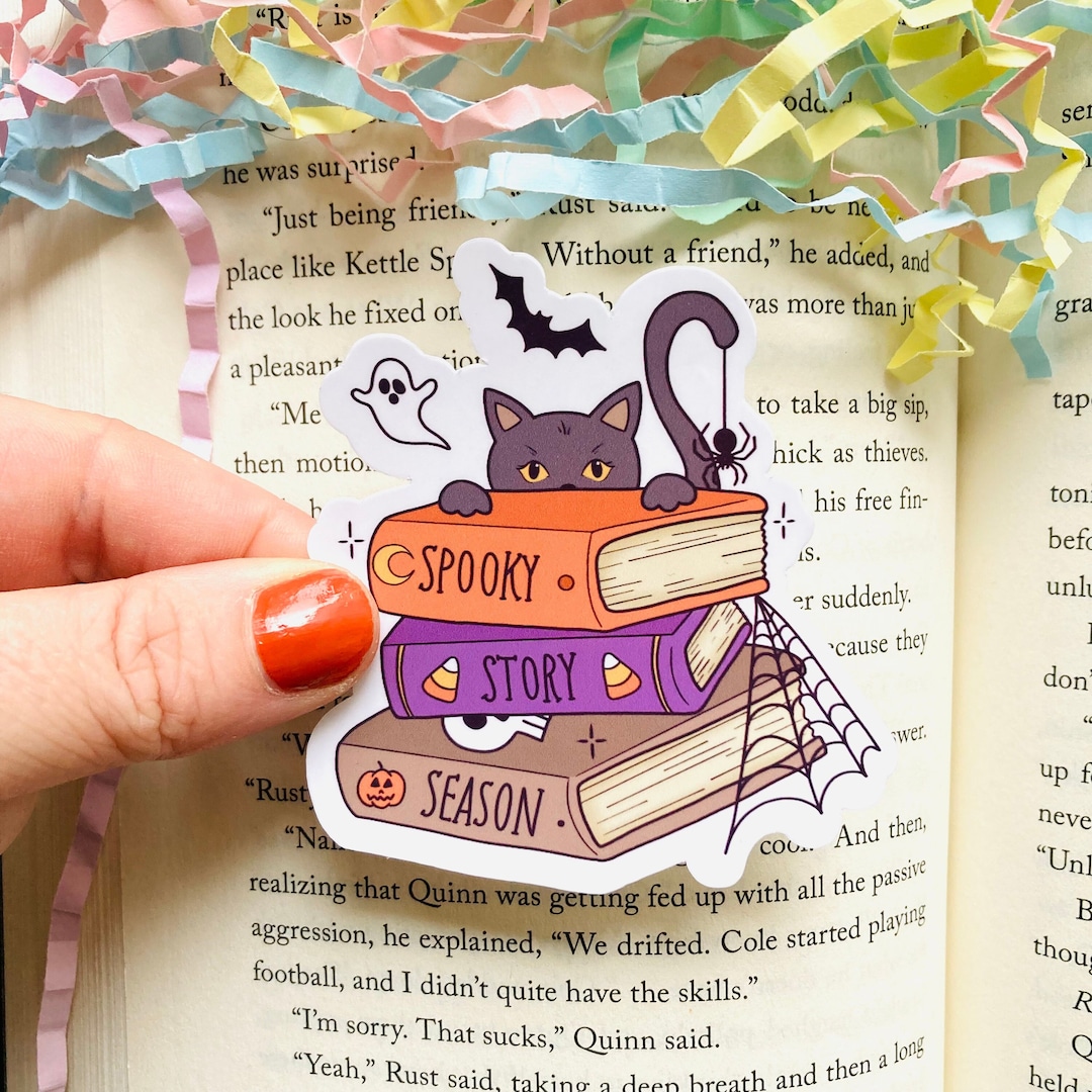 Spooky Story Season, Halloween Book Stickers, Spooky Book Stickers ...