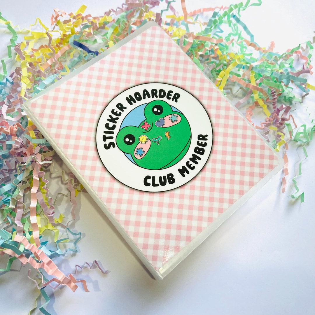 Sticker Hoarder Club Member Sticker Album, Sticker Storage, A6 Reusable ...