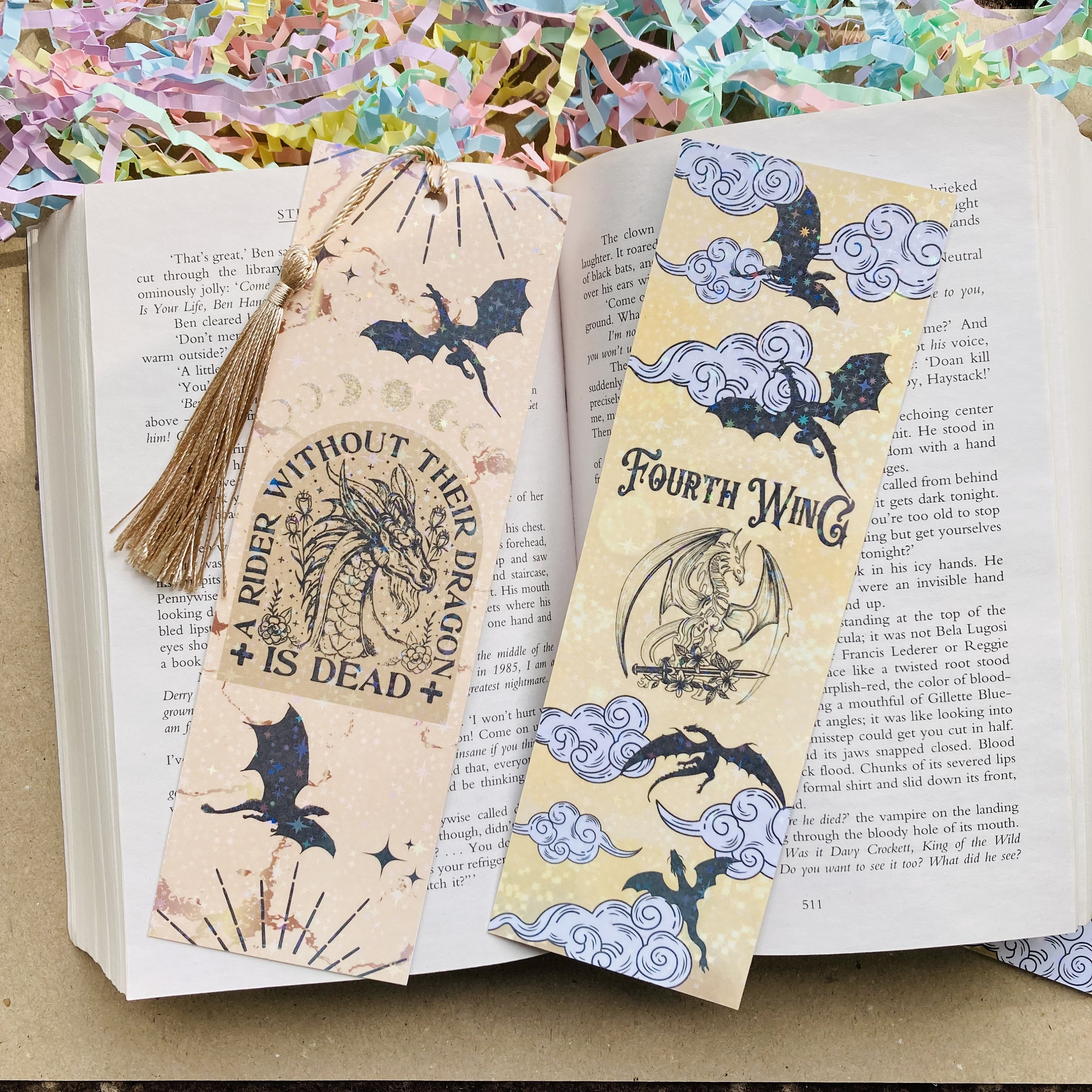 Fourth Wing Bookmarks Rebecca Yarros Romantasy Reader - Etsy