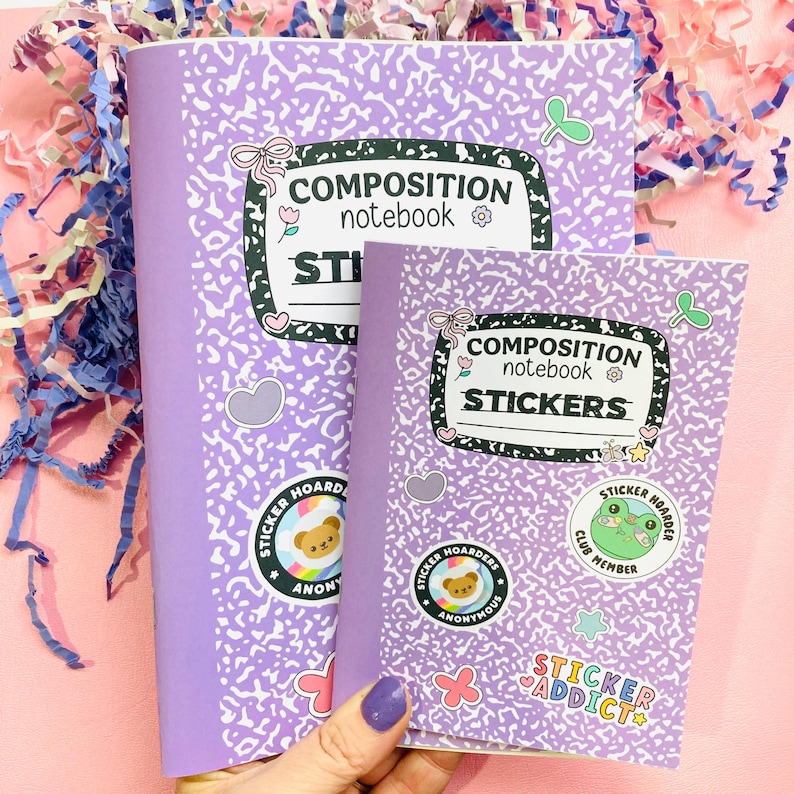 A5 & A6 Composition Notebook Mini Portable Double Sided Reusable ...
