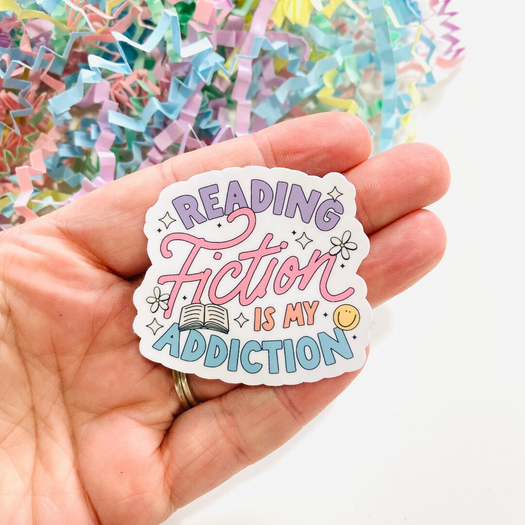 Reading Fiction is My Addiction Sticker Book Stickers for - Etsy