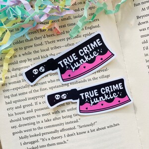 True Crime Junkie Vinyl Sticker, Stickers for Kindle, Kindle Stickers ...