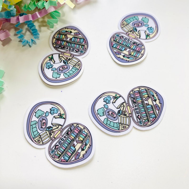 Pocket Library Vinyl Sticker, Cute 90’s Retro Toy, Book Lover Sticker ...