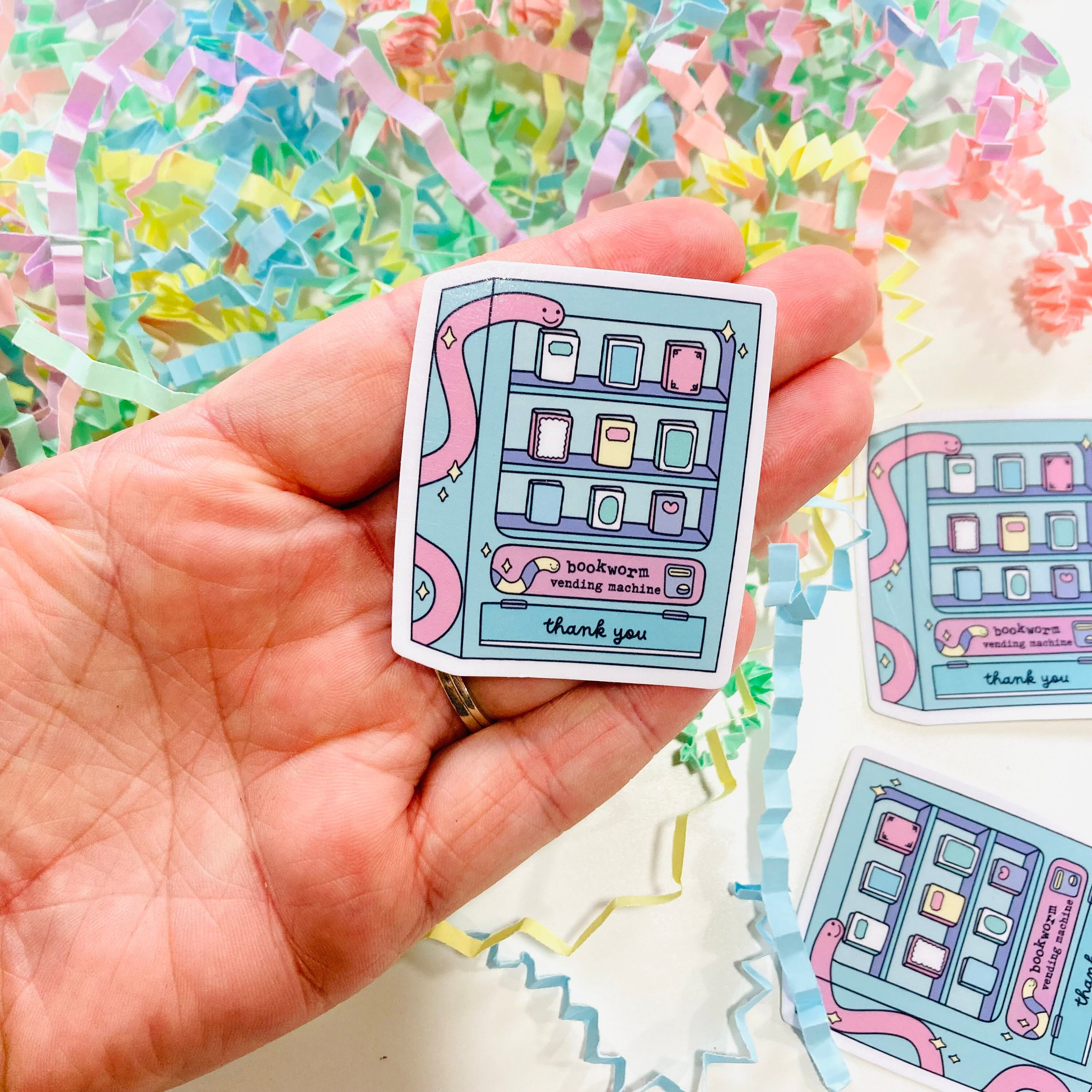 Bookworm Vending Machine Sticker, Funny Bookish Sticker, Book Lover ...