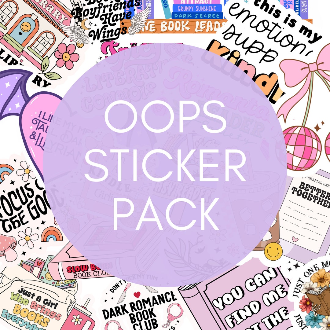 Oops Sticker Packs, Sticker Bundles, Bookish Stickers, Sticker Grab ...