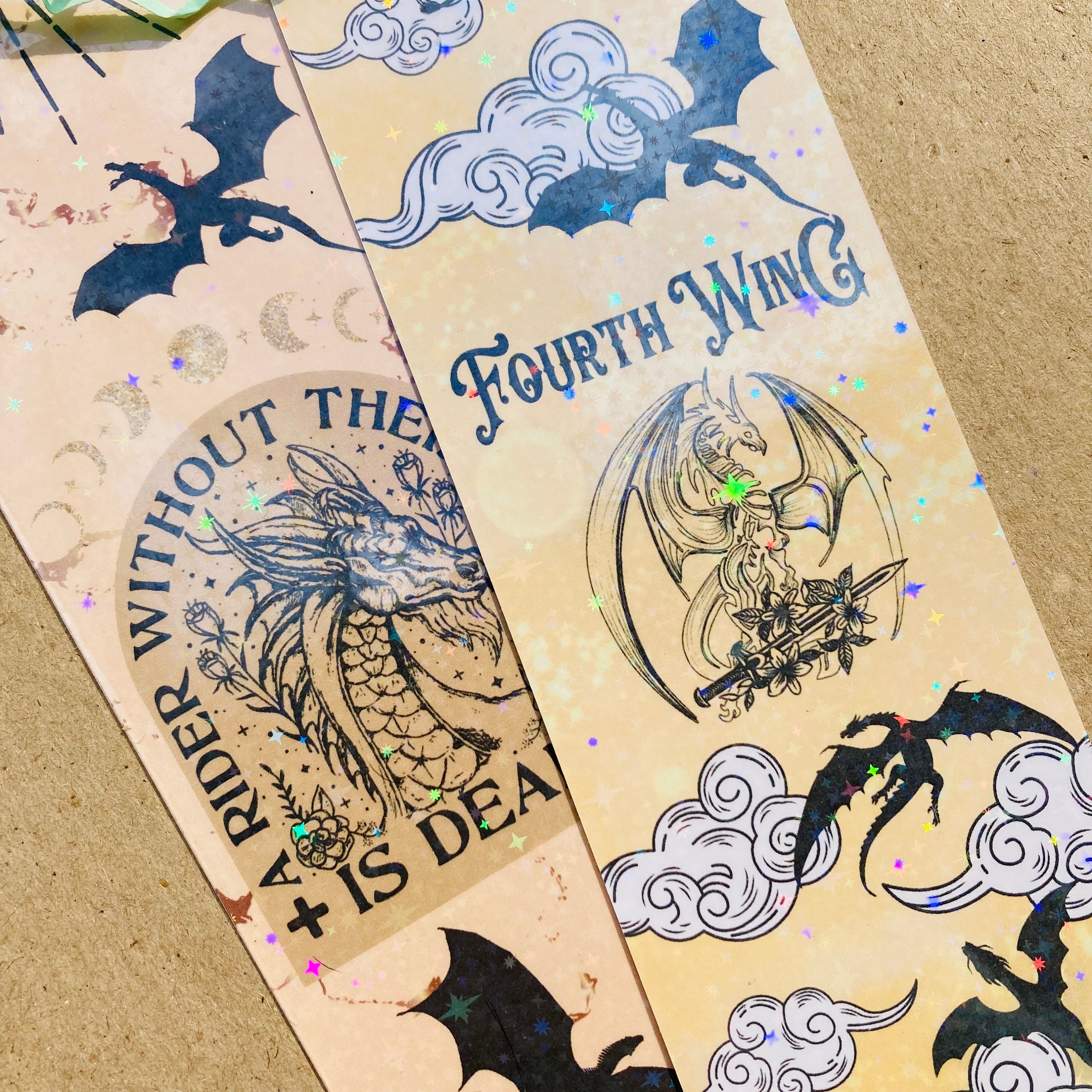 Fourth Wing Bookmarks Rebecca Yarros Romantasy Reader - Etsy