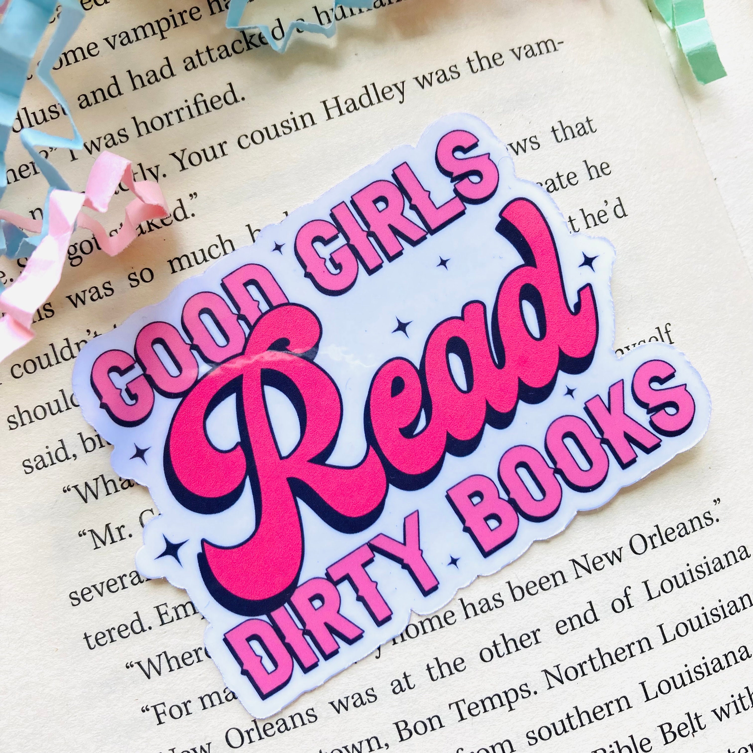 Good Girls Read Dirty Books Dark Romance Book Stickers - Etsy UK