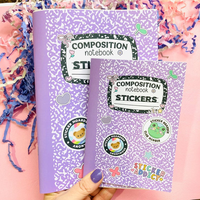 A5 & A6 Composition Notebook Mini Portable Double Sided Reusable ...