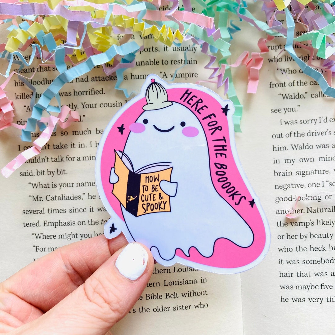 Cute Ghost Sticker, Book Stickers for Kindle, Bookish Ghost, Book Lover ...
