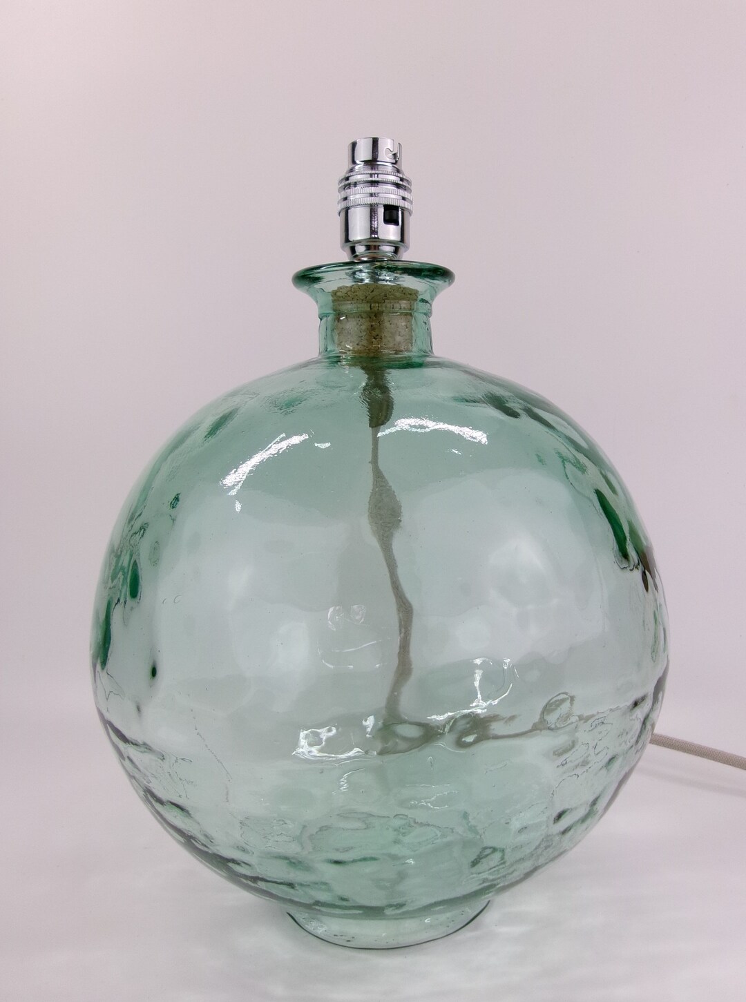 Gorgeous Characterful Glass Globe Lamp Base. Handmade Glass From 100% ...