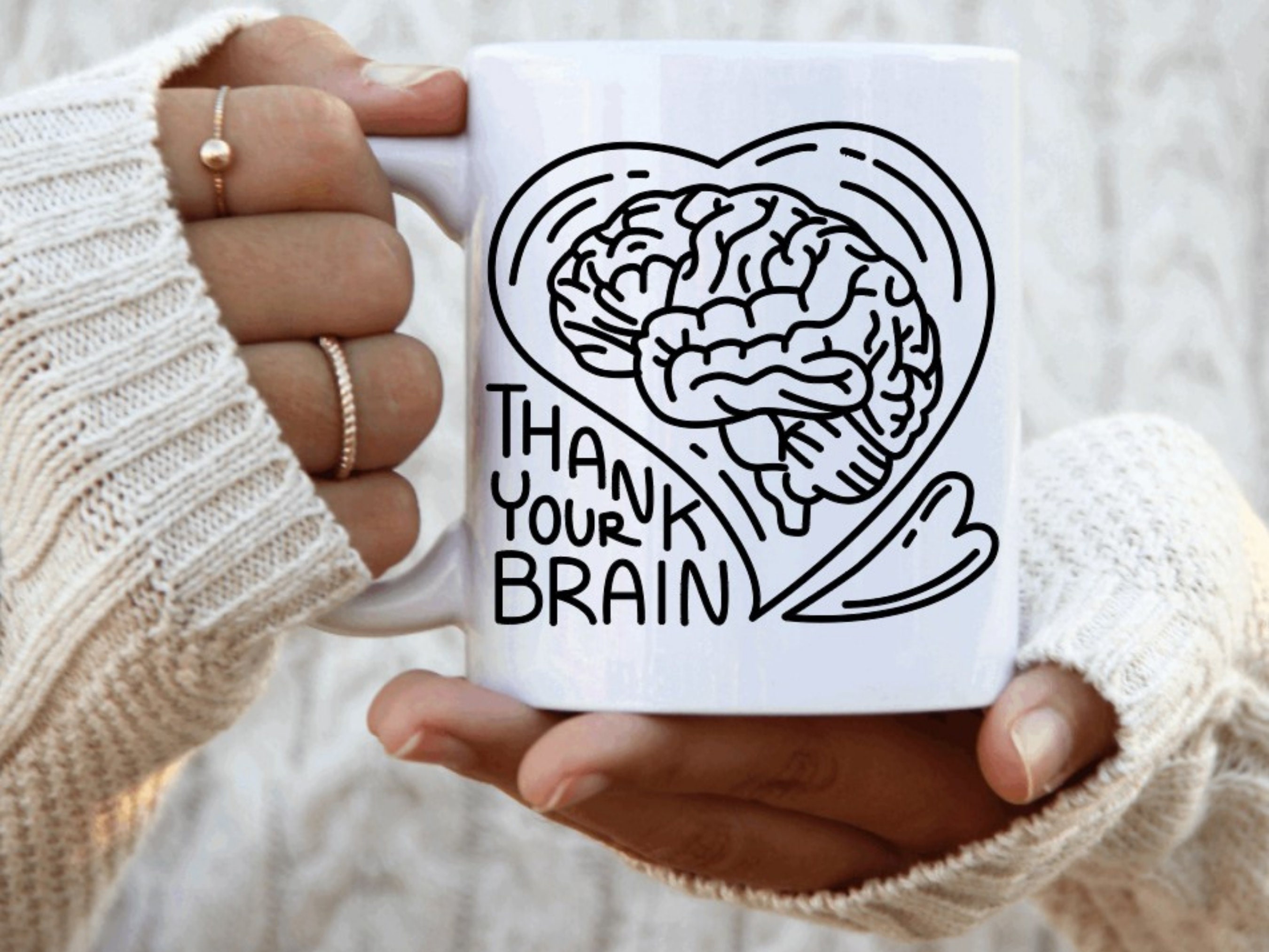 Thank Your Brain, Brain SVG, Brain Cricut, Be Kind to Your Mind, Mental ...