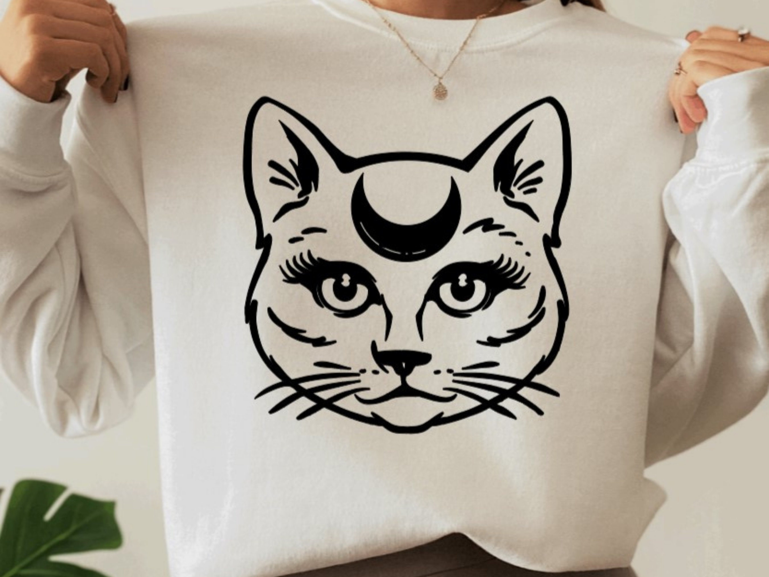 Cat Crescent Svg, Cats Svg, Cat Moon Svg, Moon Cat Svg, Cat Crescent ...