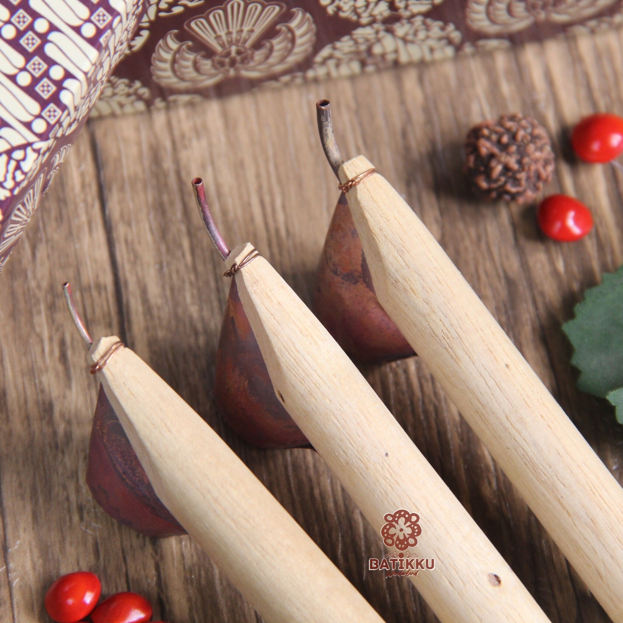 Traditional SINGLE SPOUT TJANTING : Set of 3 Copper Tjanting Batik ...