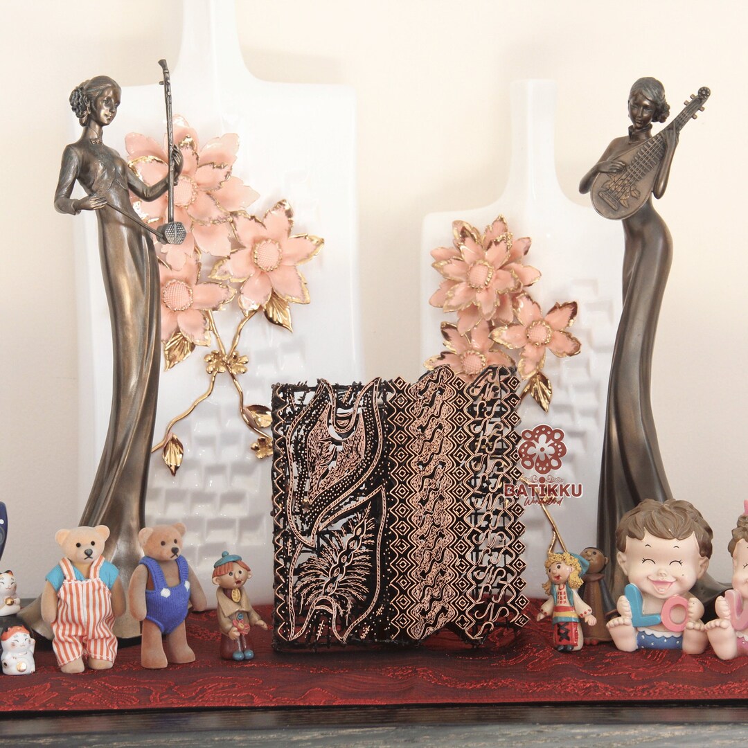 Simbut Leaf & Parang Antique Copper Batik Tjap - Etsy