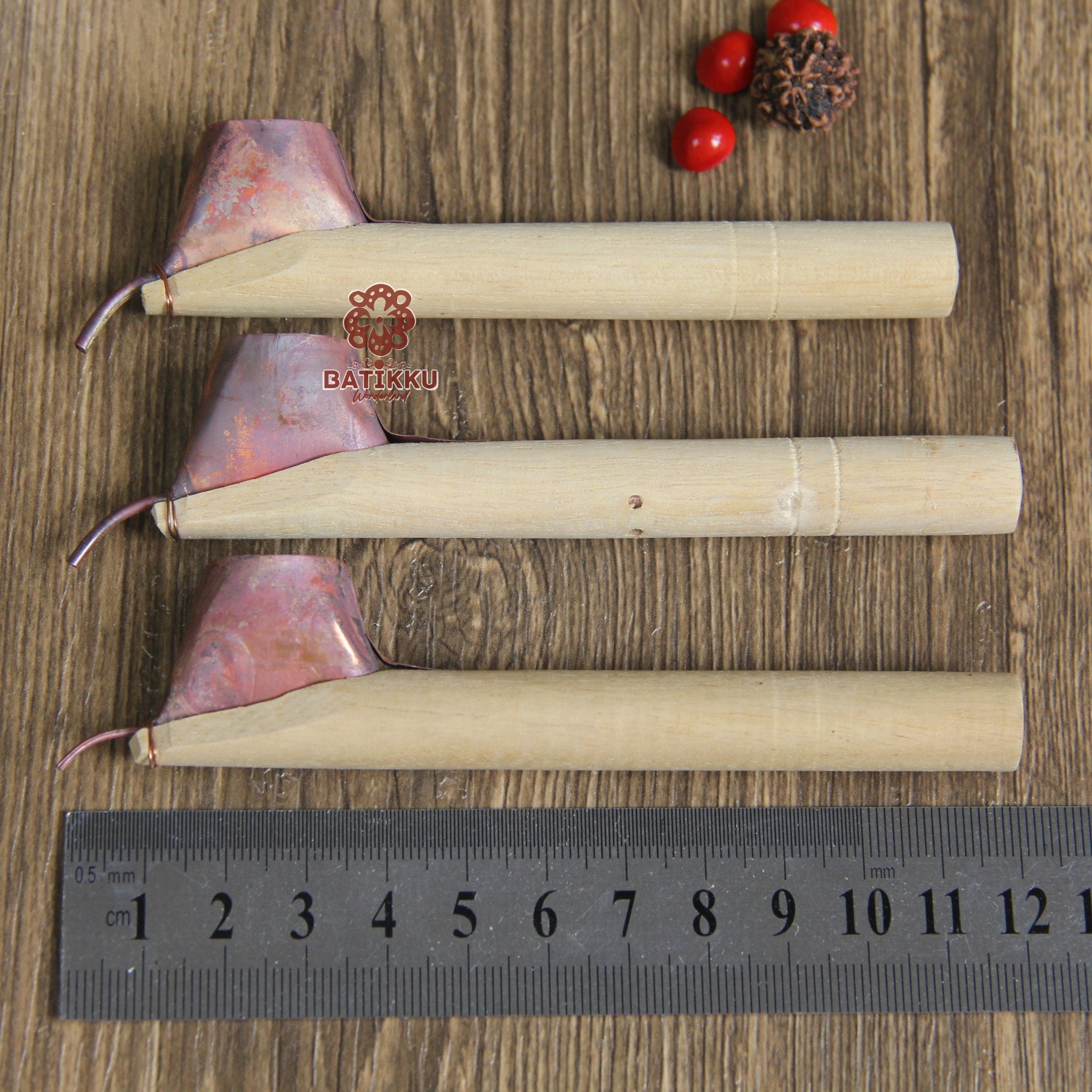 Traditional SINGLE SPOUT TJANTING : Set of 3 Copper Tjanting Batik ...