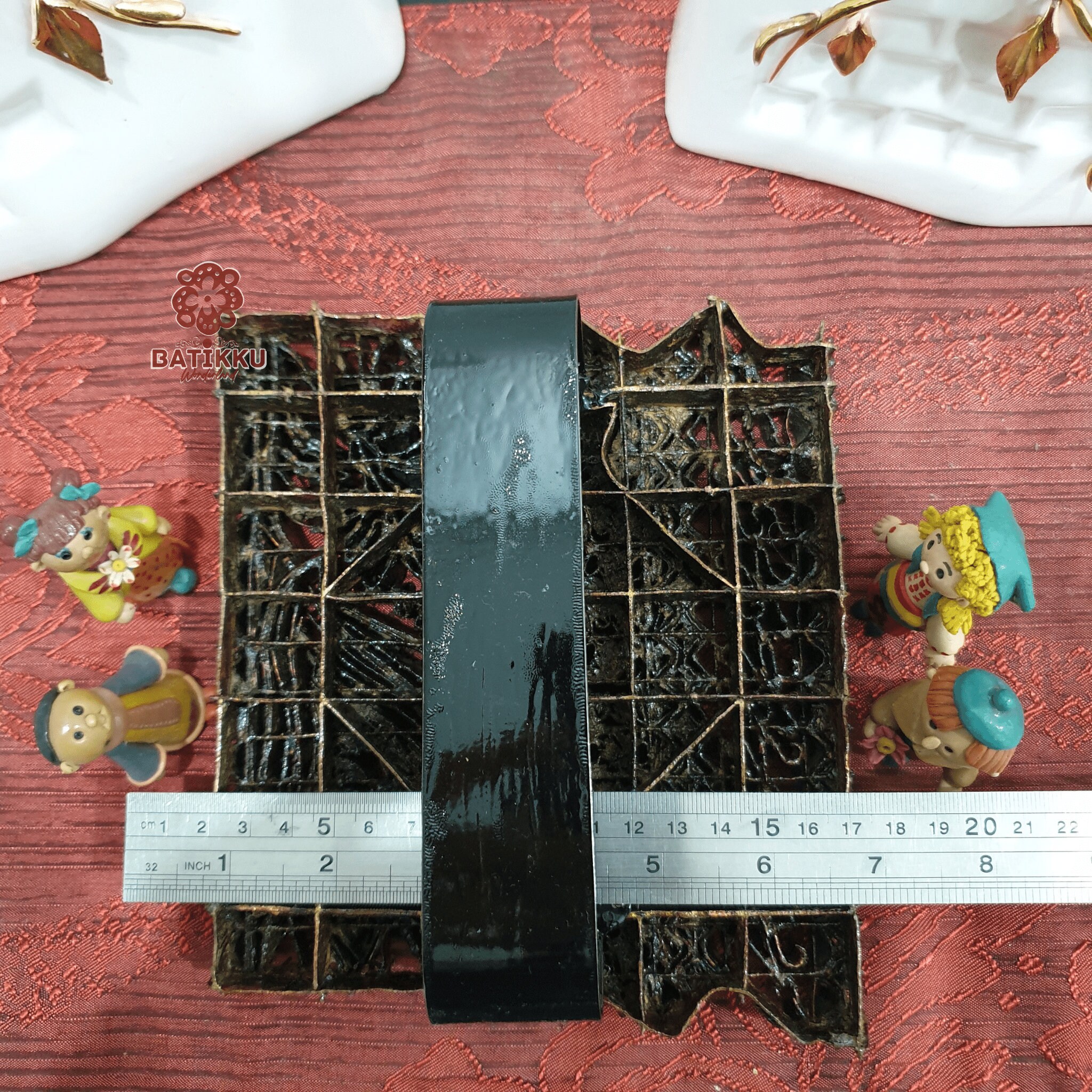 Simbut Leaf & Parang Antique Copper Batik Tjap - Etsy