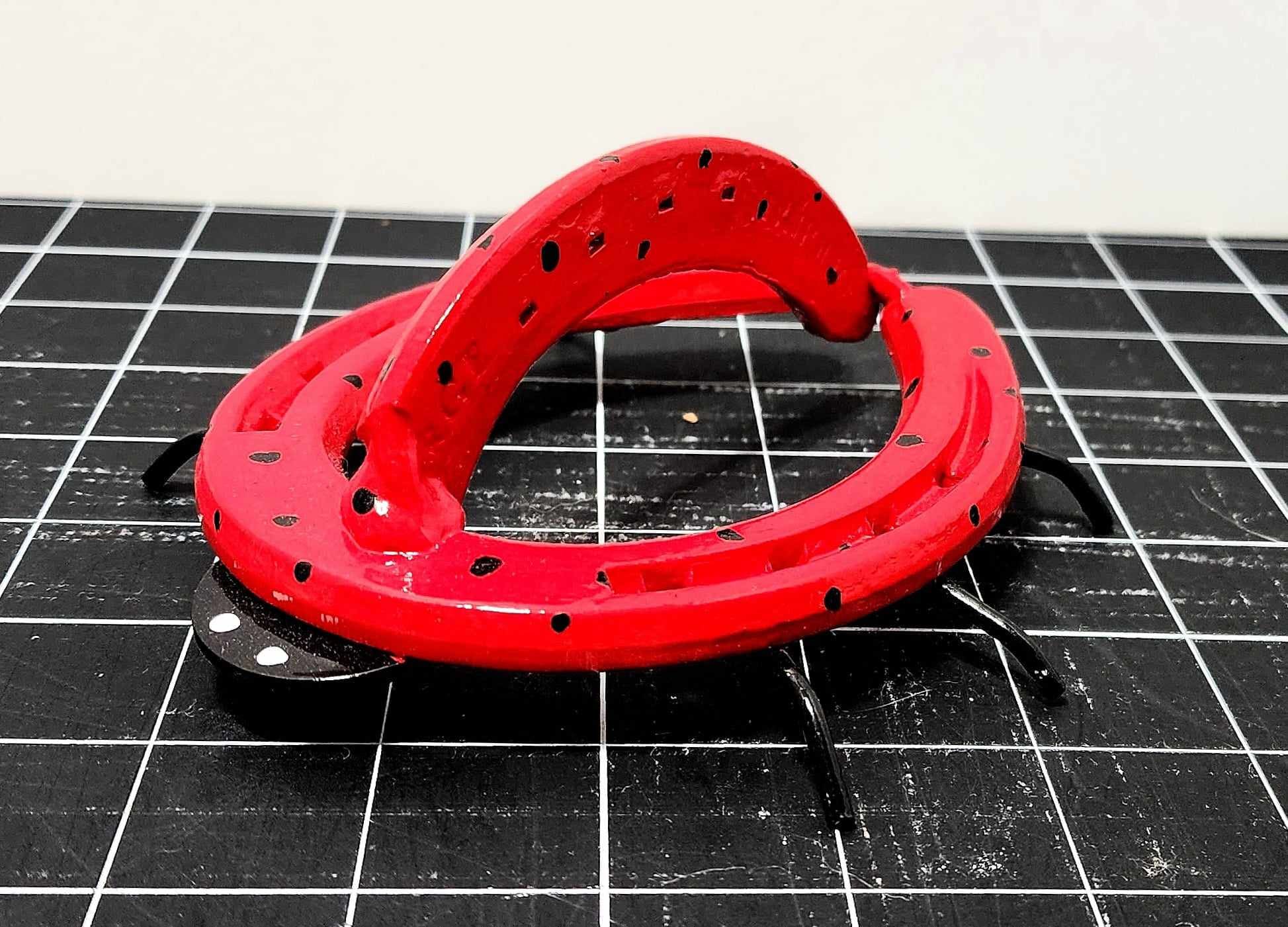 Handmade Horseshoe Ladybug Metal Art - Etsy